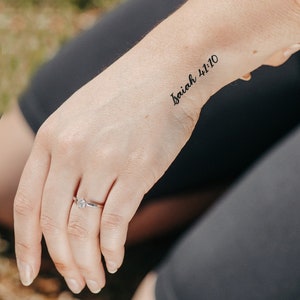 Isaiah 41:10 (set of 2) - Isaiah 41 10 Temporary Tattoo / Christian ...