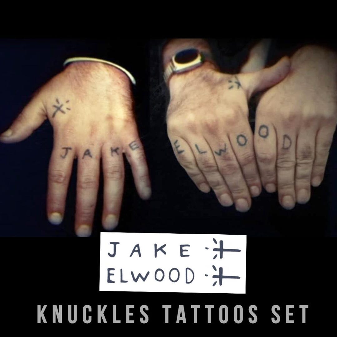Jake & Elwood Knuckle Tattoos - Knuckle Temporary Tattoos / Brothers ...