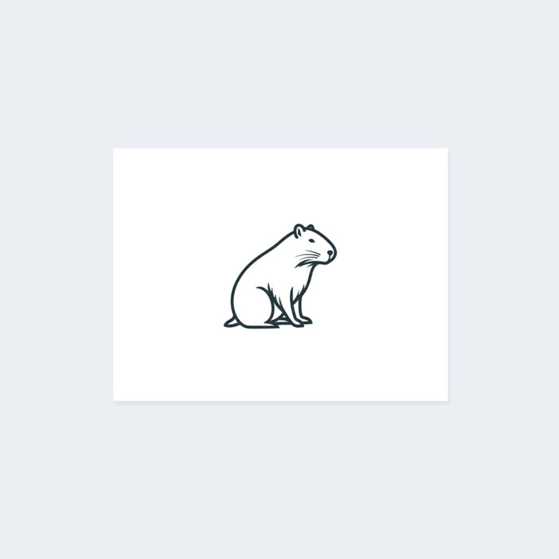 Minimalist Capybara (set of 2) - Capybara Temporary Tattoos / Cute ...
