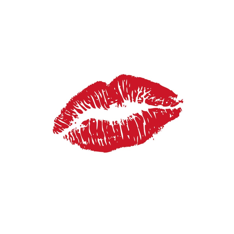 Lips Kiss Mark set of 2 Temporary Tattoo / Realistic - Etsy