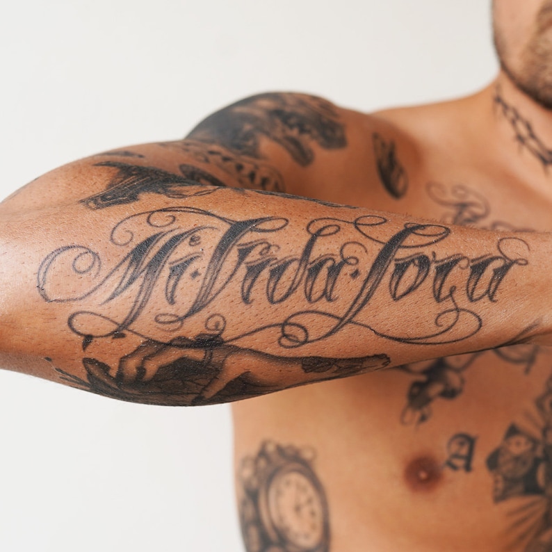 Mi Vida Loca - Temporary Tattoo / Mi Vida Loca Tattoo / Chicano Tattoo ...