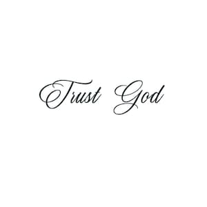 Trust God Tattoo (set of 2) - Trust God Temporary Tattoo / God ...