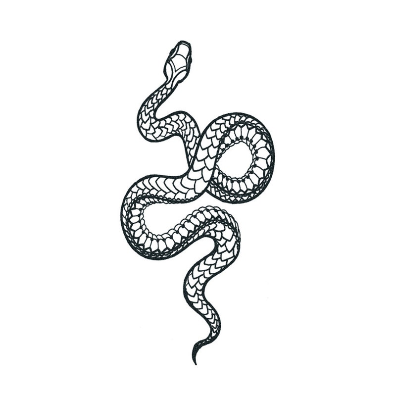 Snake Tattoo Stencil - Etsy