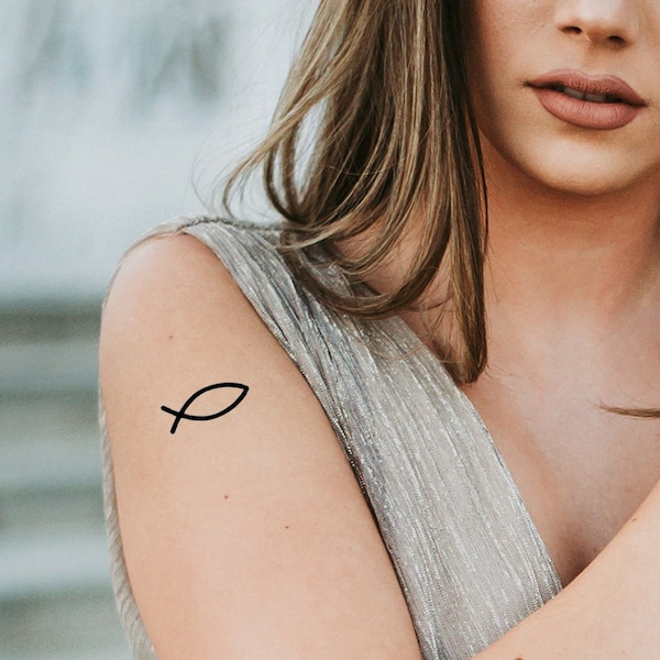 Jesus Fish Tattoo - Etsy