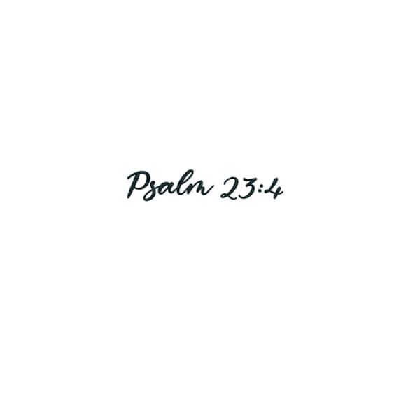 Psalm 23 Tattoo Stencil