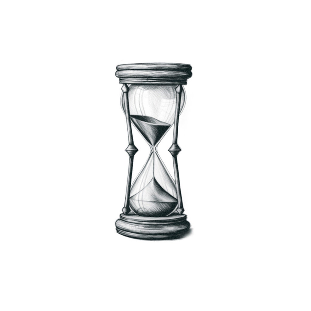 Hourglass Tattoo Hourglass Temporary Tattoo / Time Passing Tattoo ...