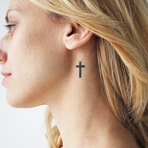 Small Cross (set of 4) - Temporary Tattoo / Small Cross Temporary ...