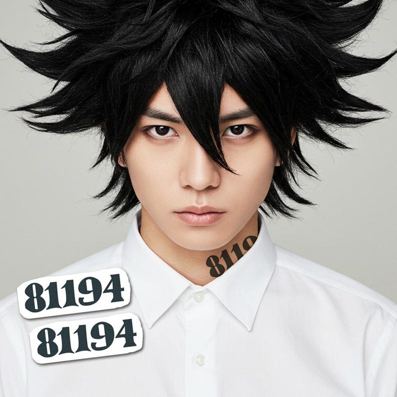 Emma, Ray, Norman, Krone Number Neck Tattoos - Neck Anime Number ...