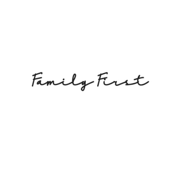 Family First In Cursive