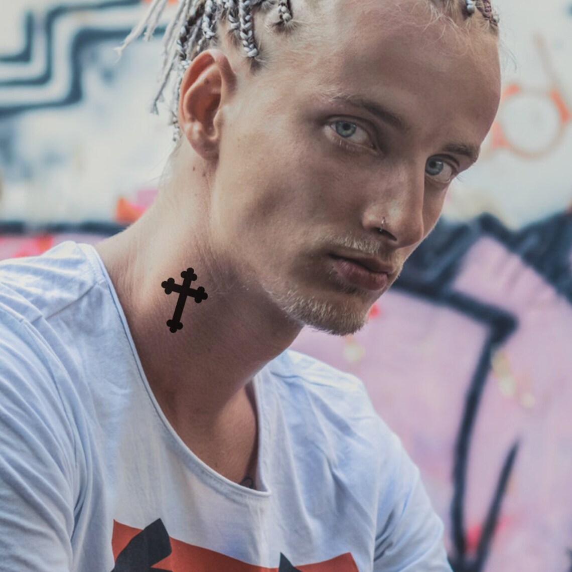 Orthodox Cross Temporary Tattoo (set of 2) - Cross Temporary Tattoo ...