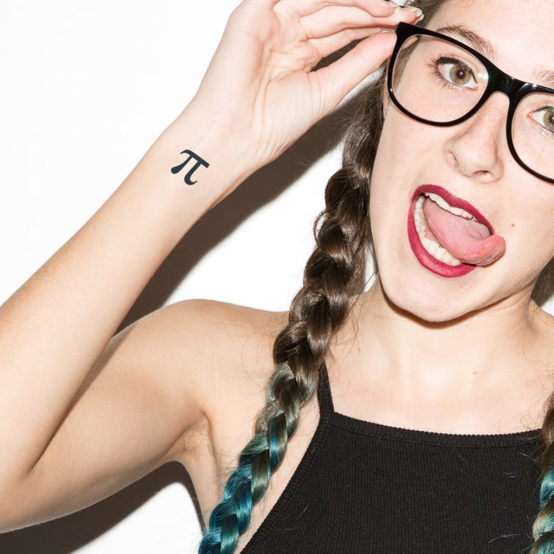 Pi (set of 2) - Pi Temporary Tattoo / Pi Tattoo / π Tattoo / Nerd ...