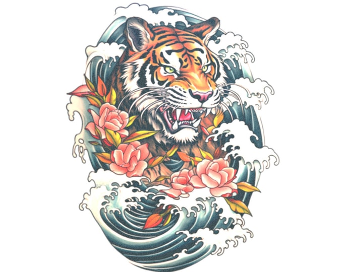 Irezumi Tiger Japanese Tiger Temporary Tattoo / Japanese Tattoo Art ...