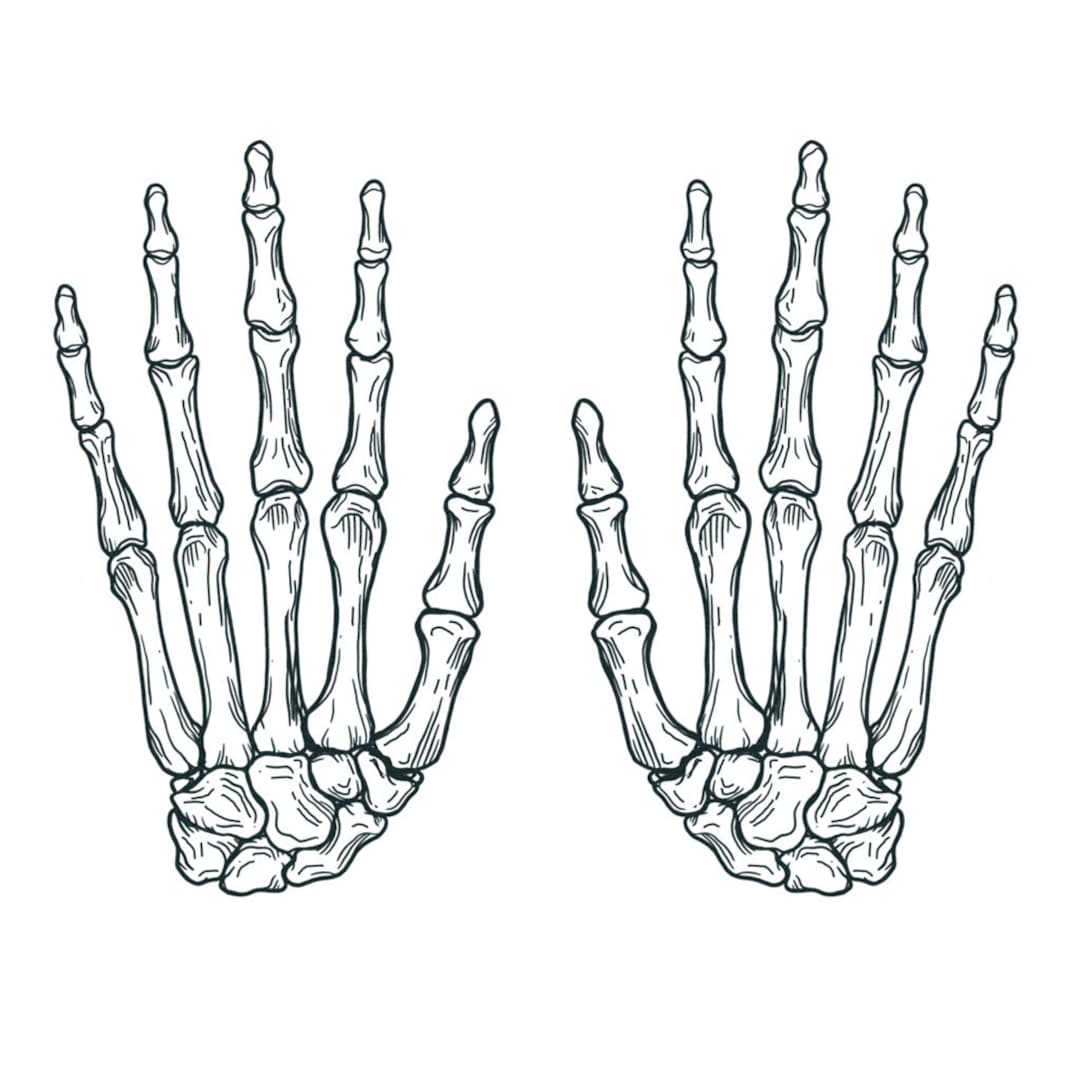 Skeleton Hands Skeleton Bones Hands Temporary Tattoo / Coco - Etsy