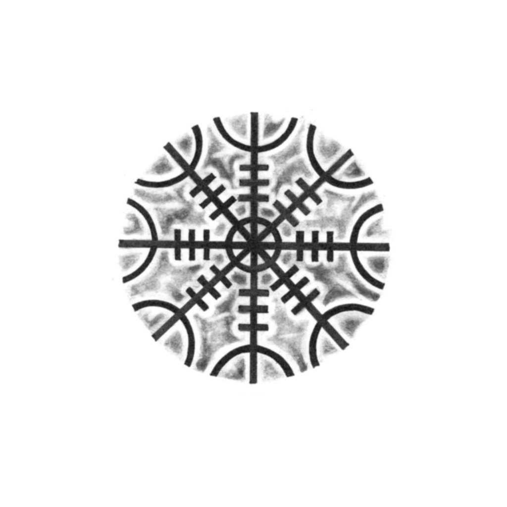 The Helm of Awe Aegishjalmr Tattoo / Aegishjalmur Tattoo / - Etsy Sweden