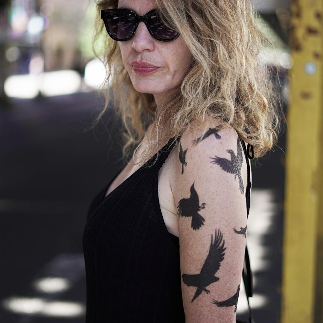 Crows Tattoos set of 14 Crows Temporary Tattoo / Crows Arm Sleeve Tattoo / Scary Crows Tattoo ...