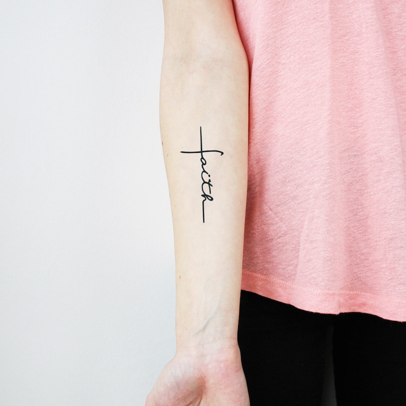 The Word Faith Tattoo - Etsy
