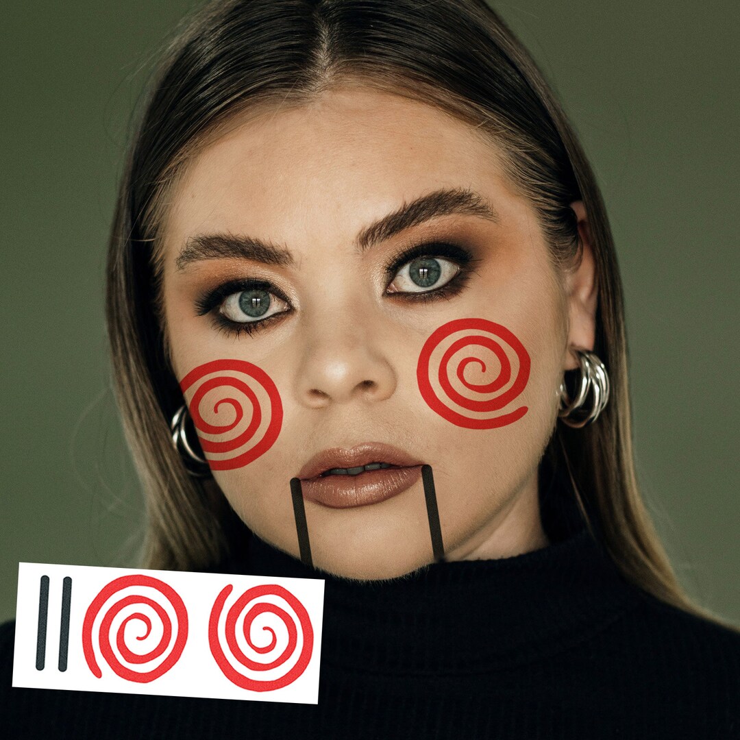 Puppet Temporary Tattoos - Horror Costume / Horror Cosplay Puppet / Red ...