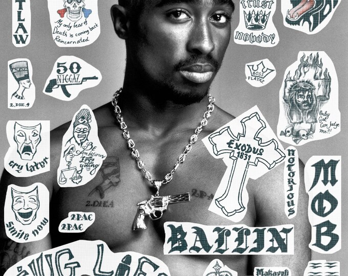 2pac Temporary Tattoos FULL SET 2pac Temporary Tattoos / Tupac Shakur ...