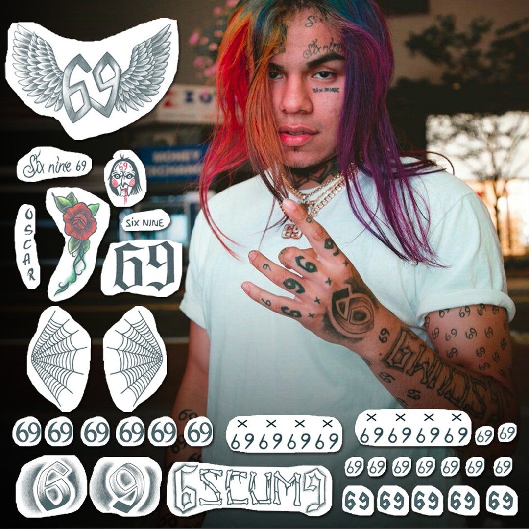 Tekashi69 Ultimate Set Temporary Tattoos - Tekashi69 Temporary Tattoos ...