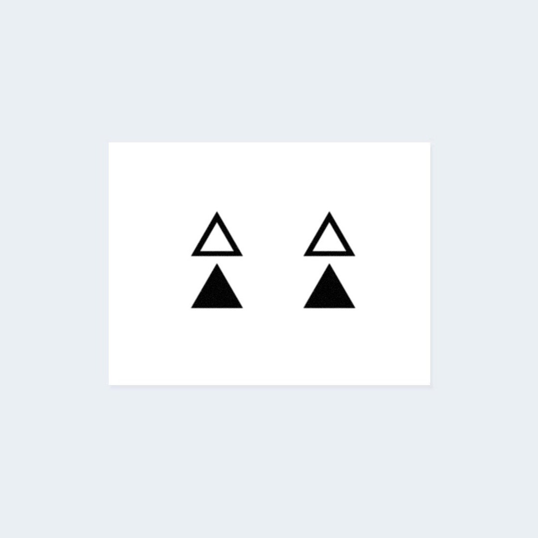 Tiny Triangles set of 2 Little Triangles Tattoo / Triangle Temporary ...