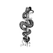 Snake Dagger Blackwork Snake Tattoo / Blackwork Dagger - Etsy