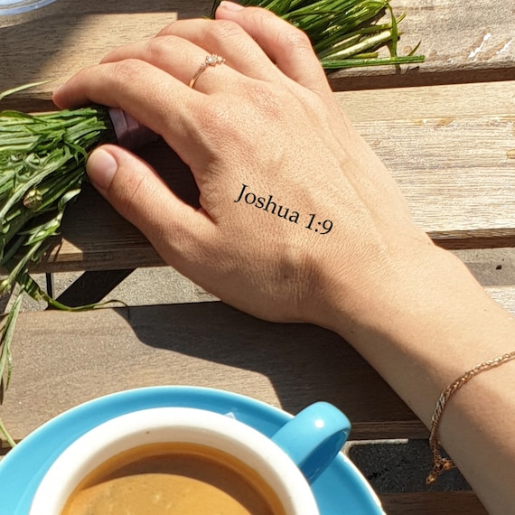 Joshua 1:9 Tattoo Bicep