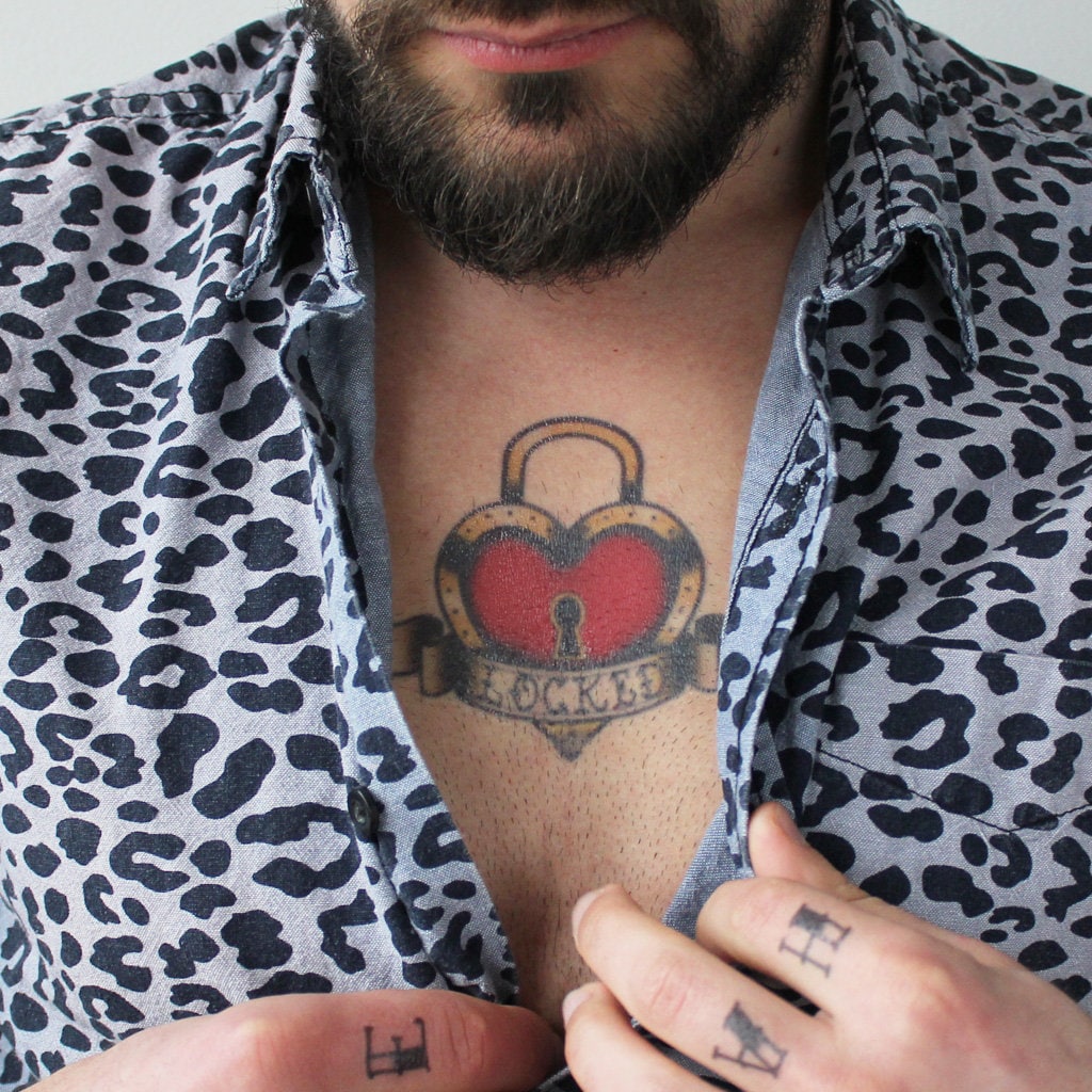 Lock Tattoo Neck