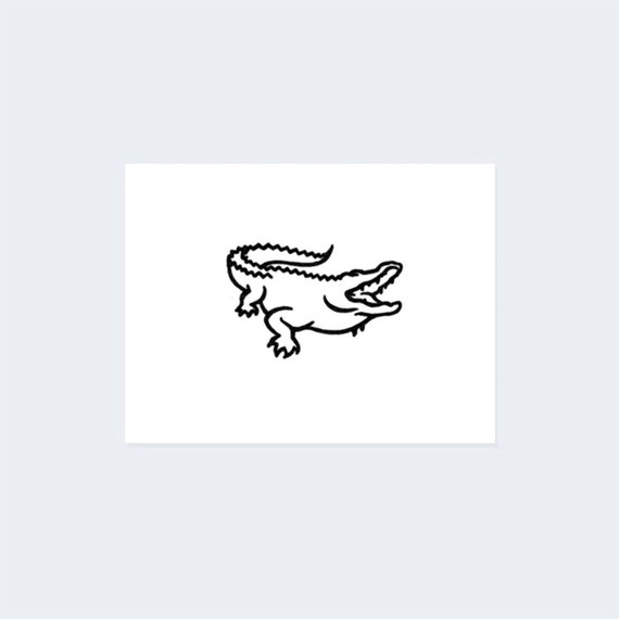 Alligator Line Drawing Tattoo