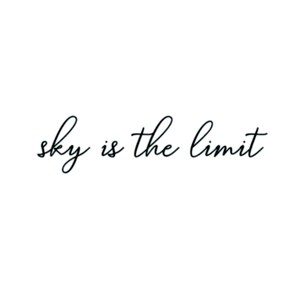 Sky is the Limit (set of 2) - Sky is the Limit Temporary Tattoo / Quote ...