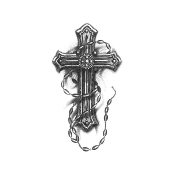 Simple Stick Cross Tattoos For Men