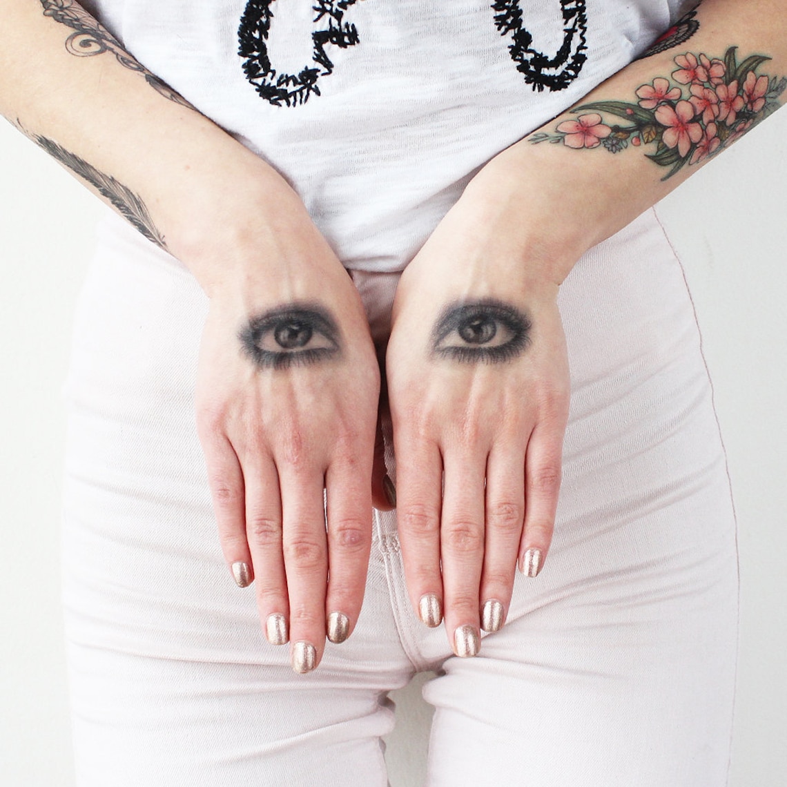 Eyes Temporary Tattoo set of 2 Realistic Eyes Temporary - Etsy