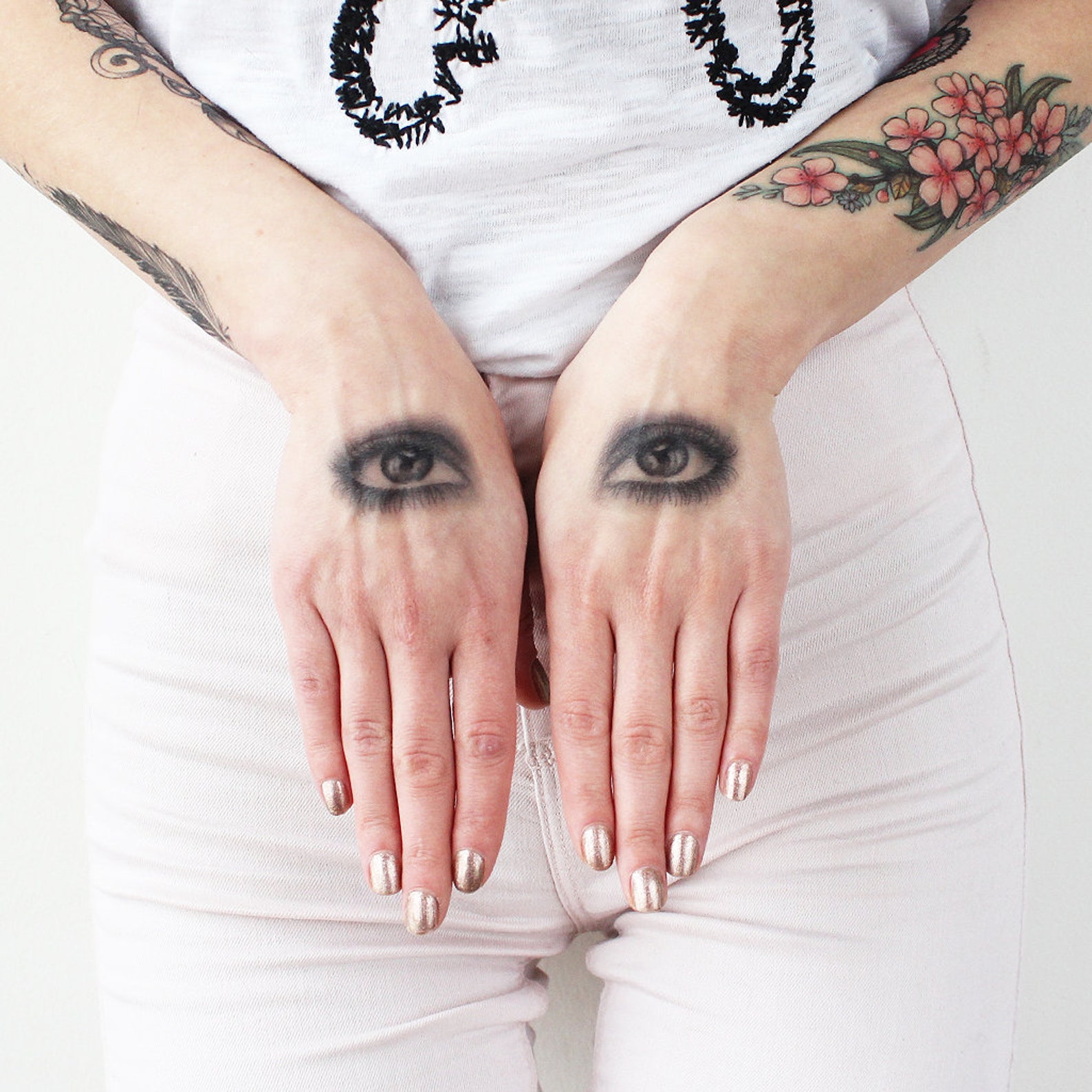 Eyes Temporary Tattoo set of 2 Realistic Eyes Temporary - Etsy