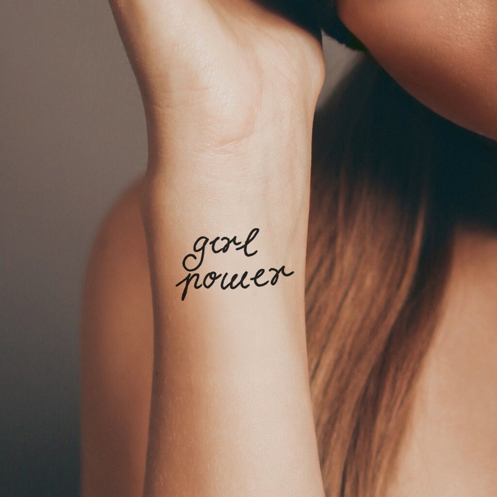 Girl Power (set of 2) - Girl Power Tattoo / Girl Power Symbol Tattoo ...