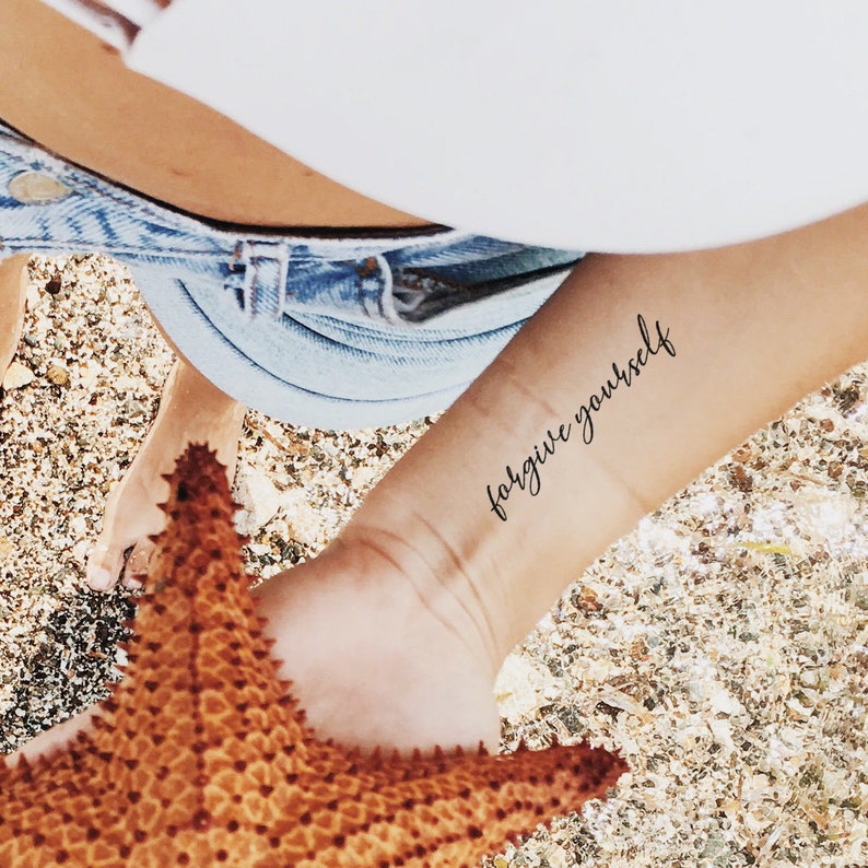 Forgive Yourself (set of 2) - Forgive Yourself Tattoo / Forgiveness ...