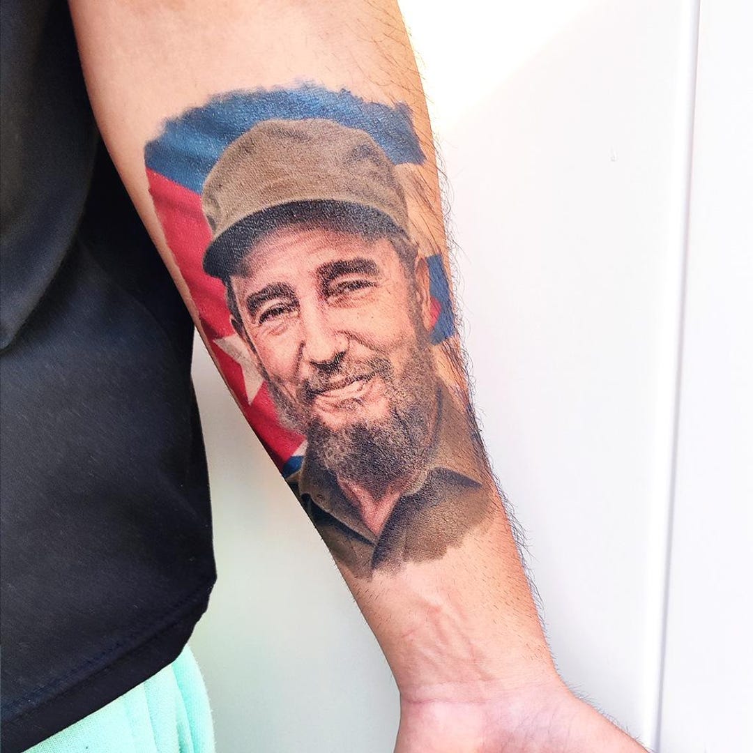Fidel Castro Tattoo - Fidel Castro Temporary Tattoo / Cuba Tattoo ...