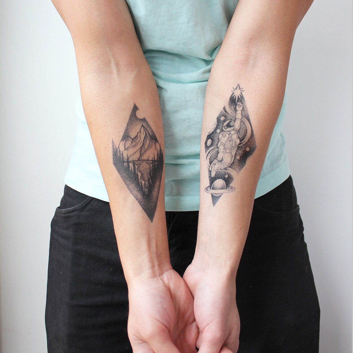 Space Cadet Temporary Tattoo / Spaceman Temporary Tattoo / | Etsy