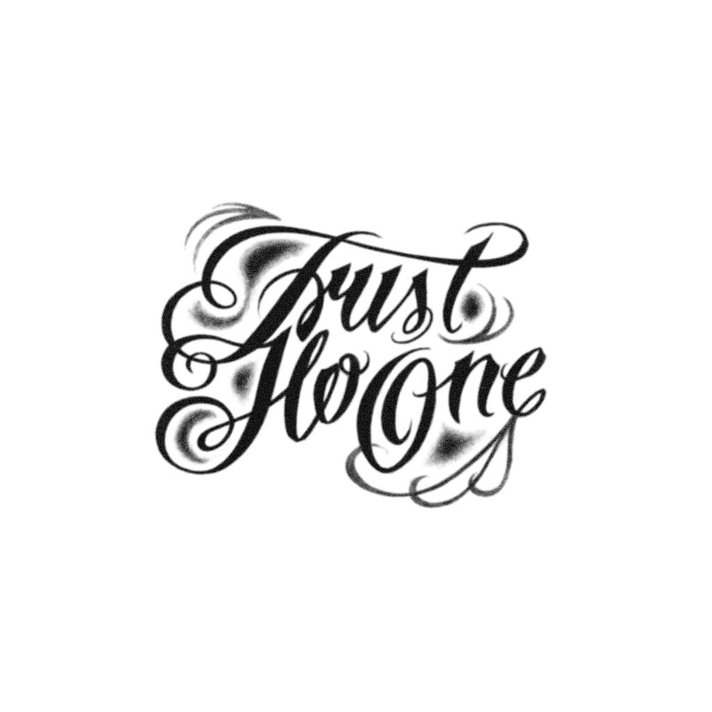 Trust No One - Temporary Tattoo / Chicano Lettering Tattoo / Trust No ...