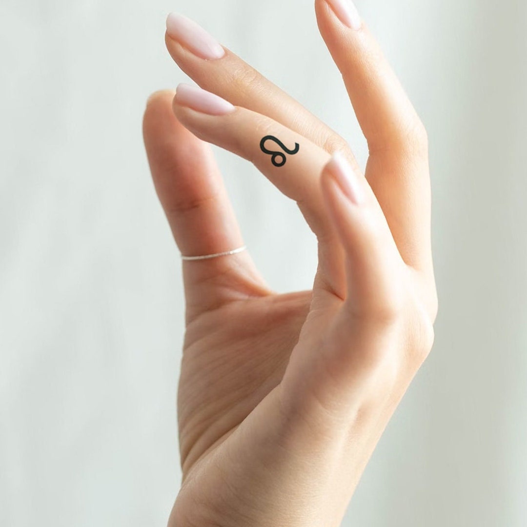 Tiny Leo Sign Temporary Tattoos (set of 8) - Leo Temporary Tattoo / Leo ...