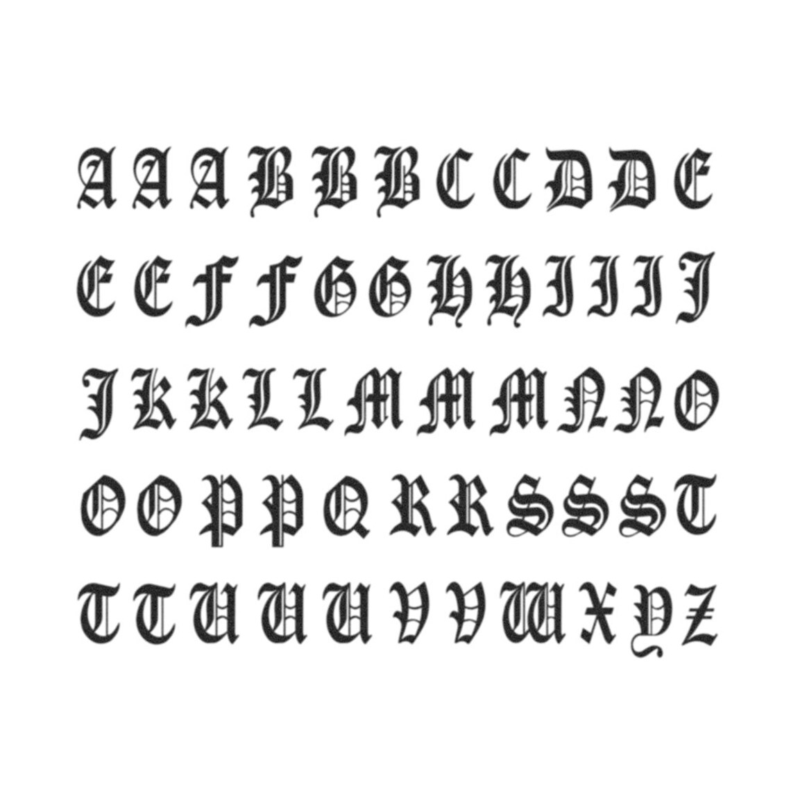 Knuckles Old Letters Temporary Tattoo / Knuckles Temporary - Etsy UK