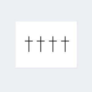 Tiny Cross (set of 4) - Cross Temporary Tattoo / Little Cross Tattoo ...