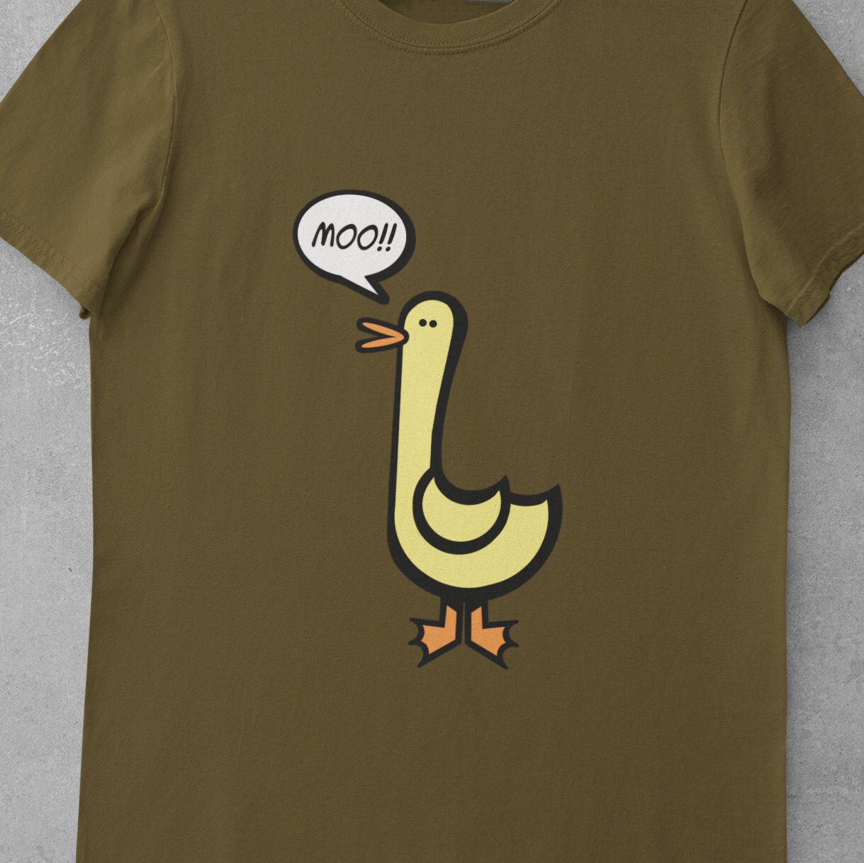 Funny Duck Shirt A Duck Goes Moo T-shirt Moo Shirt Duck - Etsy