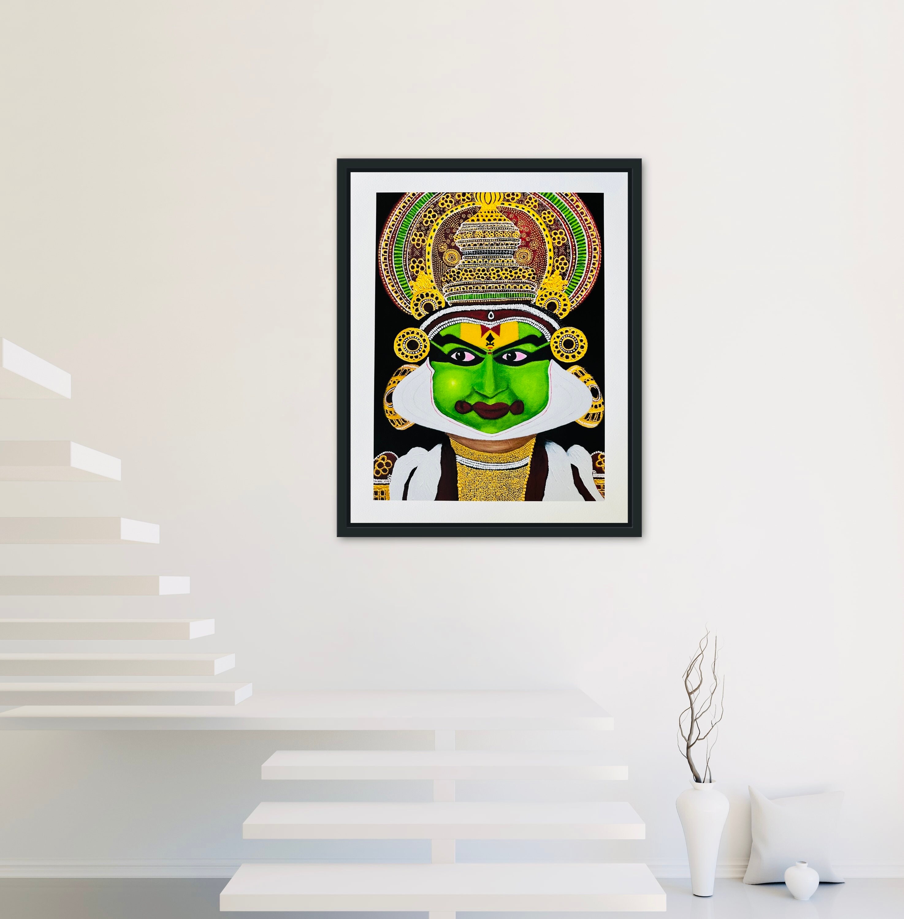 Framed PAPER PRINT of KATHAKALI Kerala’s Traditional Art Form Ready to ...