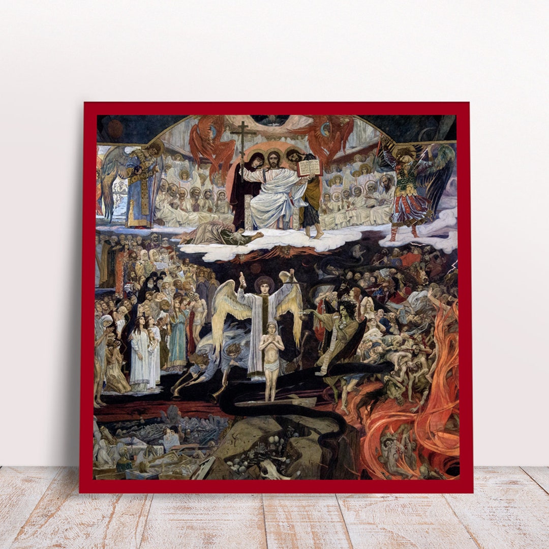The Last Judgment Square Greek Byzantine Orthodox Christian Handmade ...