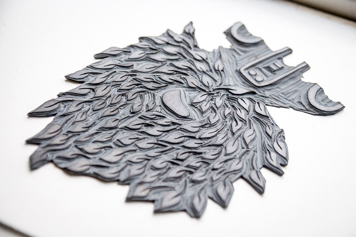 Greenbeard: Limited Edition A4 Linocut Print Celebrating an Epic Beard ...