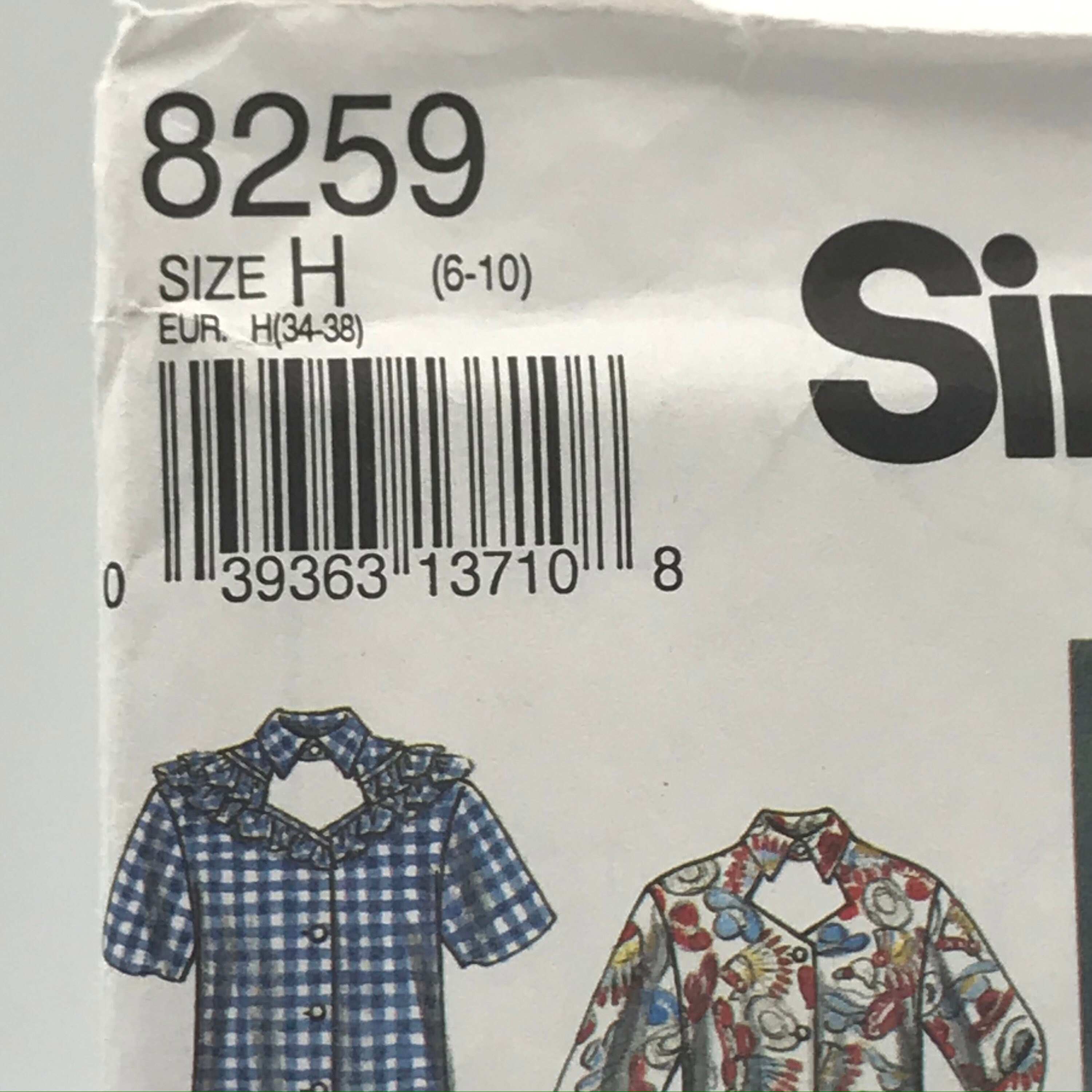 Simplicity 8259 Western Button Down Shirts Misses Size 6 10 - Etsy UK