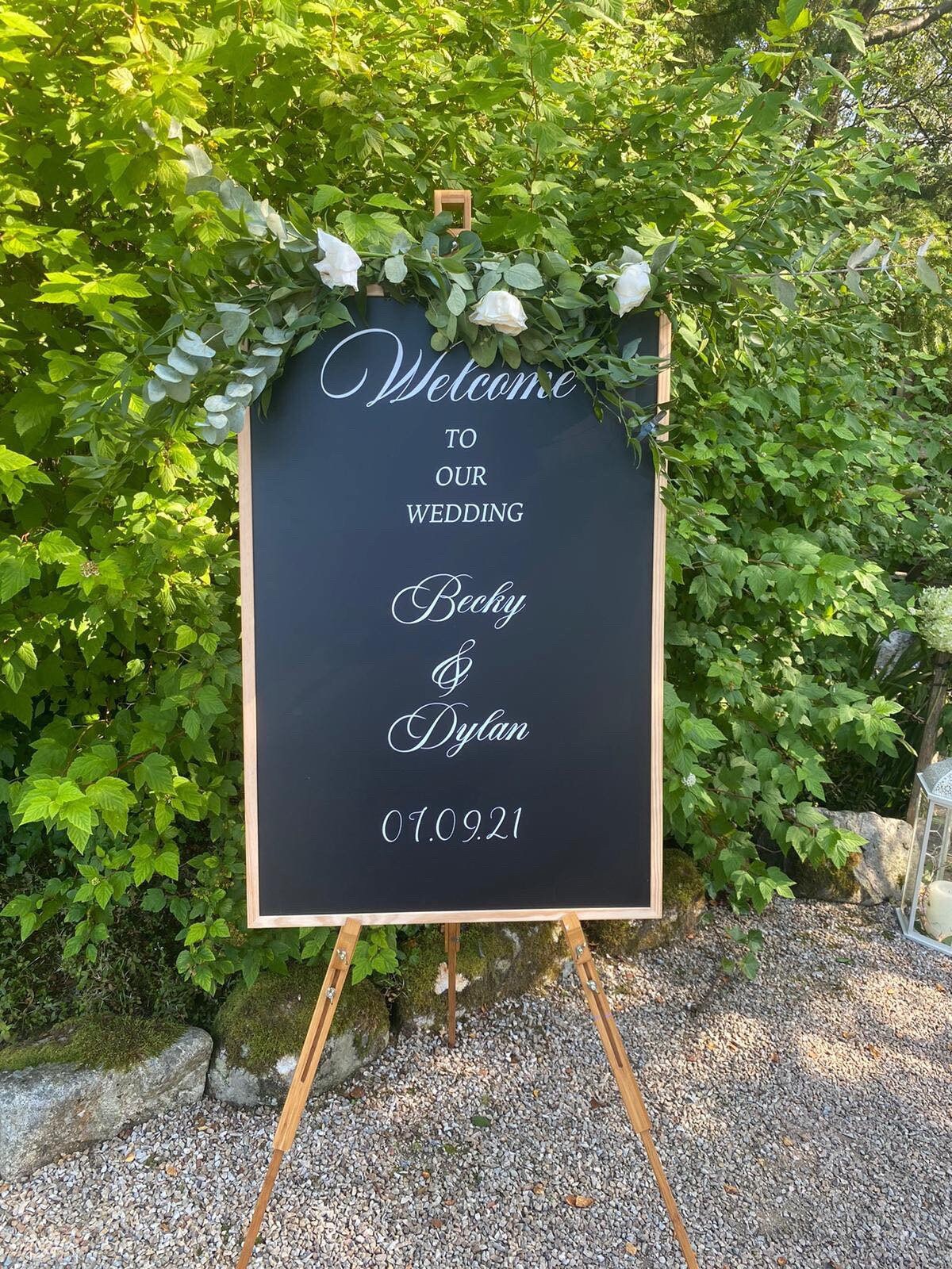 Wedding Sign Personalised Vinyl Decal Wedding Decor - Etsy