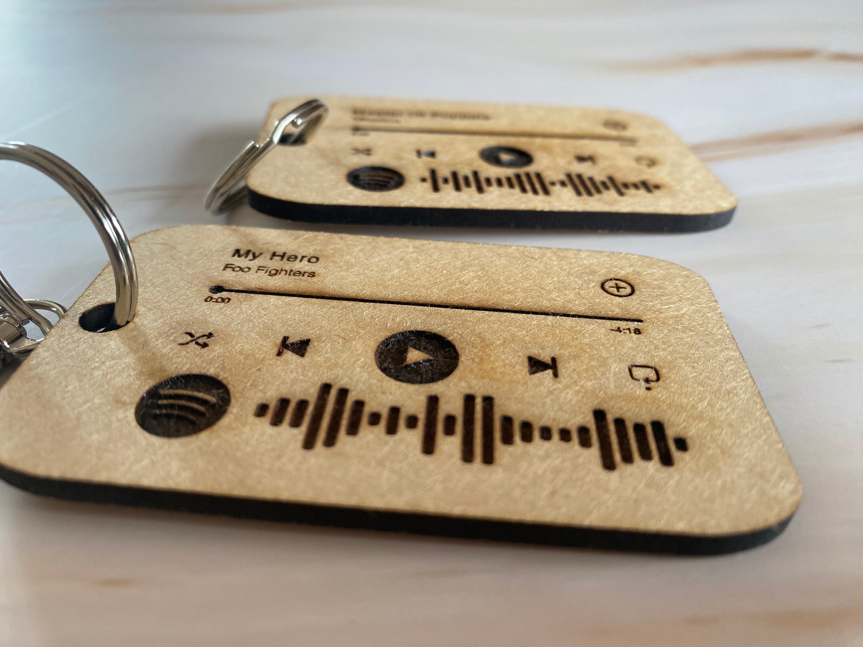 Wooden Spotify Keyring - Etsy Ireland