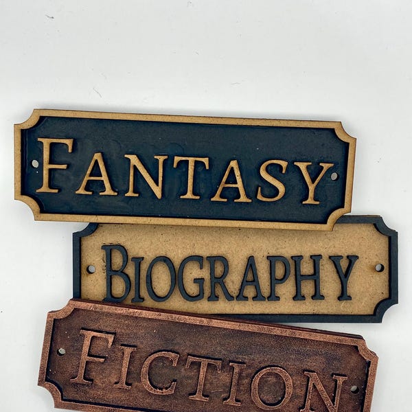 Library Shelf Sign - Etsy