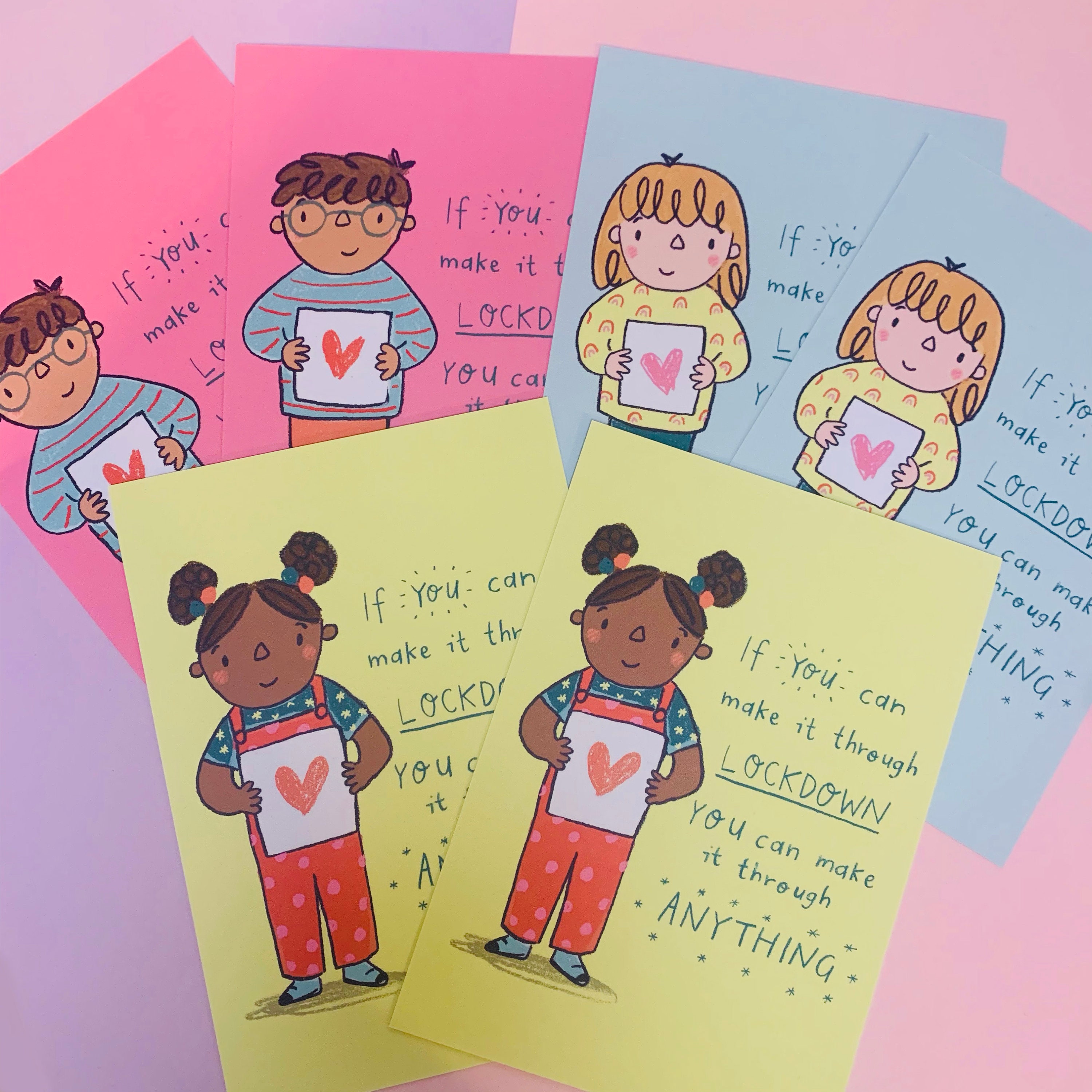 Lockdown Positivity Postcards - Etsy