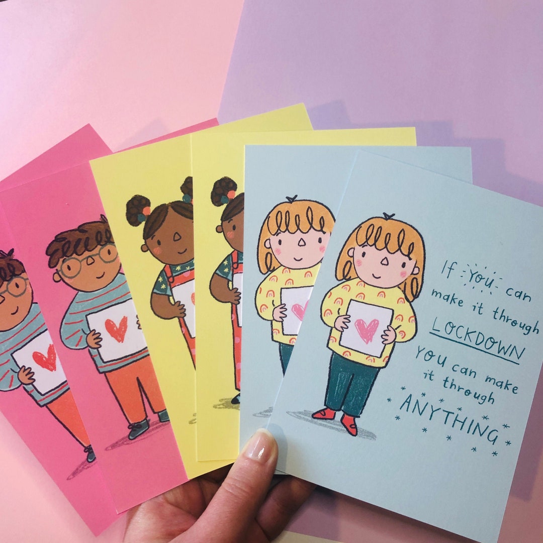 Lockdown Positivity Postcards - Etsy